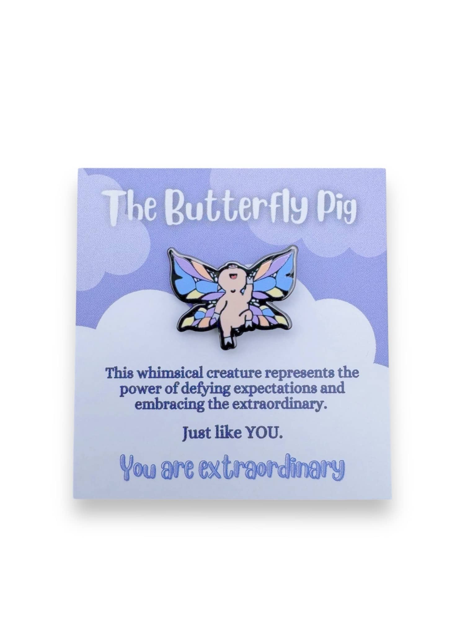 The Butterfly Pig Enamel Pin • The Butterfly Pig